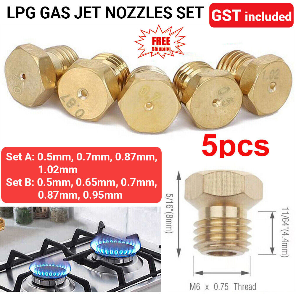 5/10 LPG Gas Jet Set Burner Gas Hob LPG Conversion Kit Nozzles Propane ...