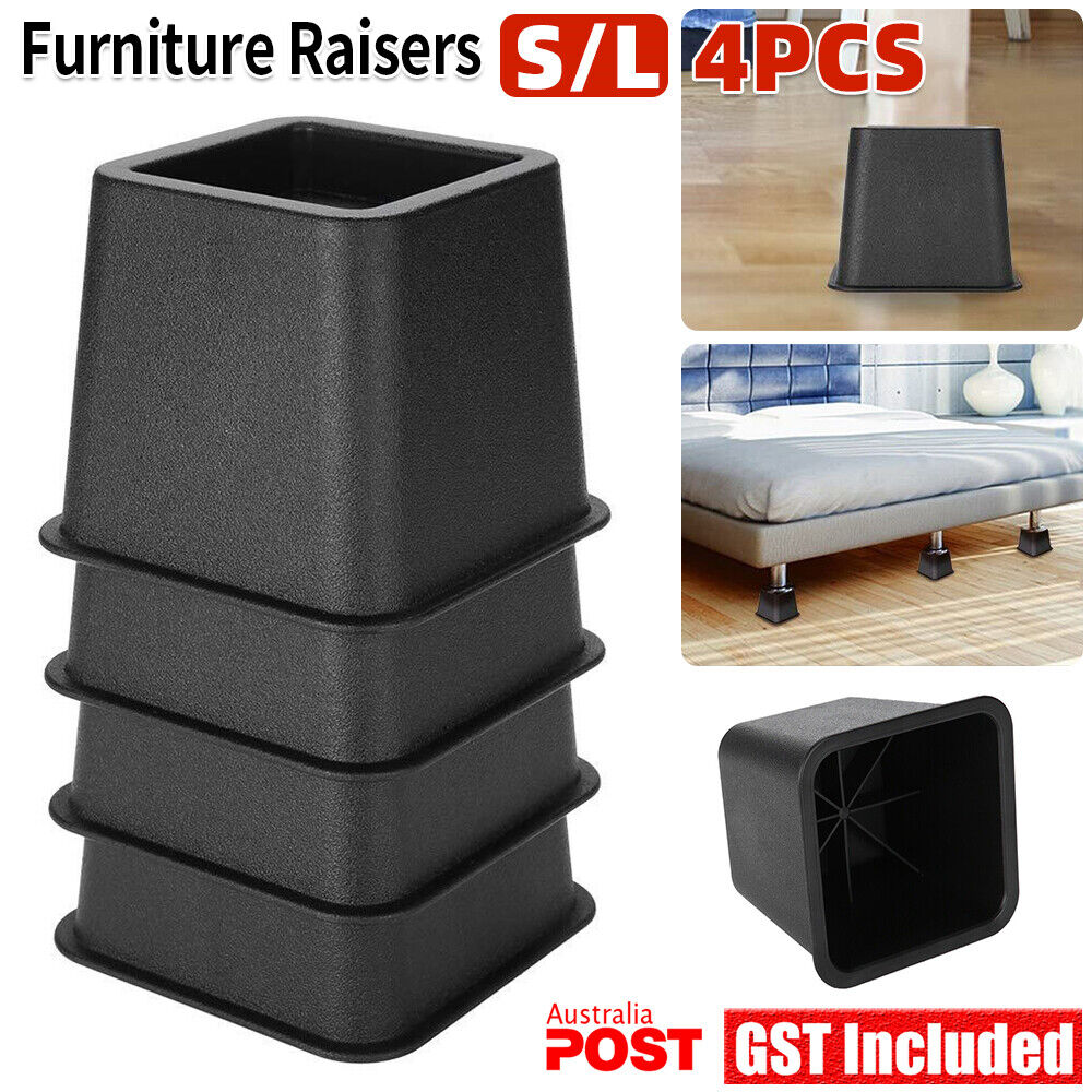 4x Furniture Raisers Risers Chair Bed Riser Stands Elephant Feet Leg E ...