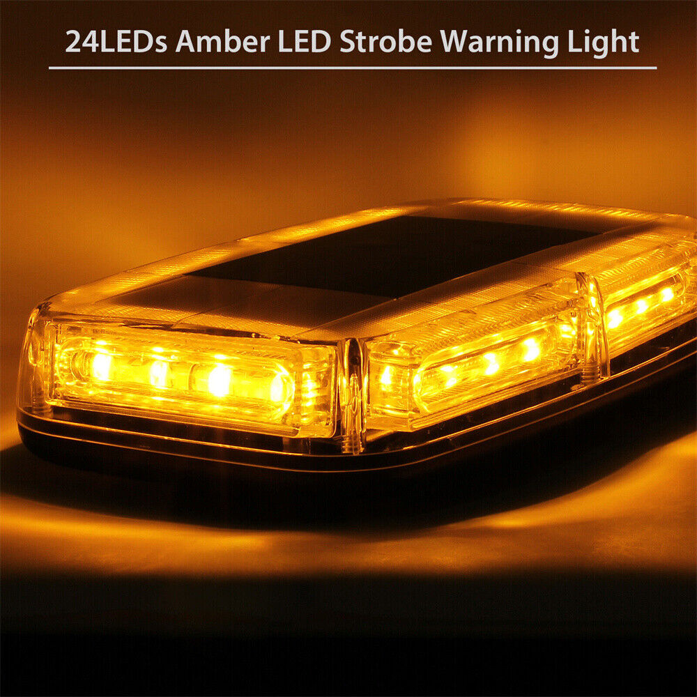 48 LED Beacon Flashing Magnetic Emergency Warning Strobe Amber Light 1 ...