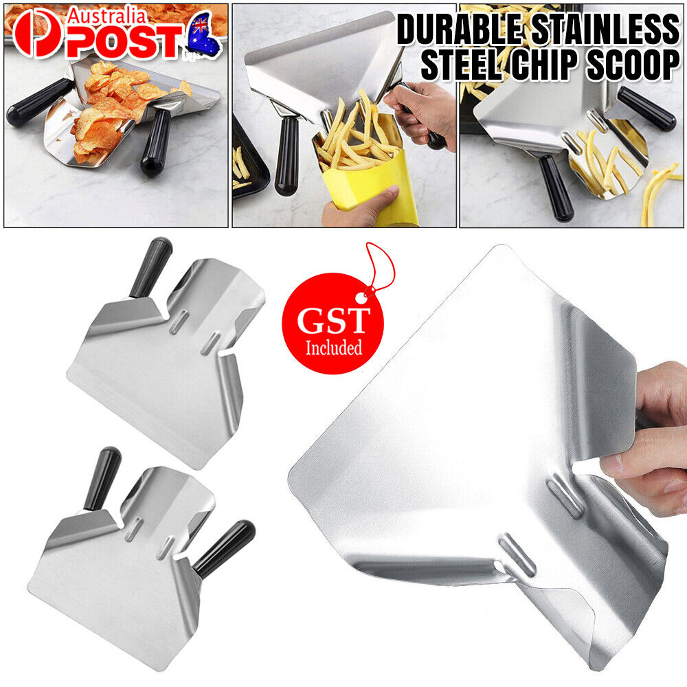 Durable Stainless Steel Chip Scoop French Fries Shovel Popcorn Fries S ...