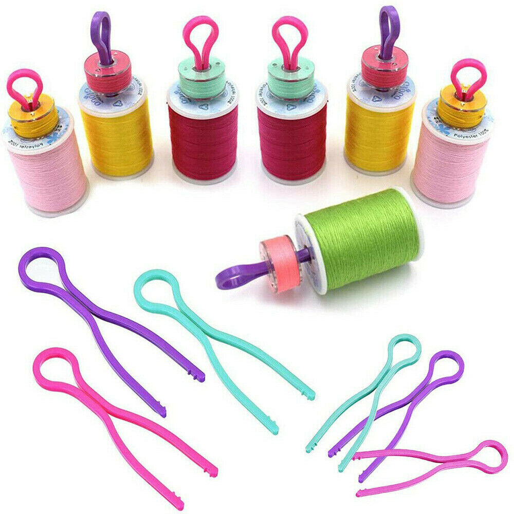 60X Sewing Spool Thread Bobbin Holder Clamp Clips Bobbin Buddies For E ...