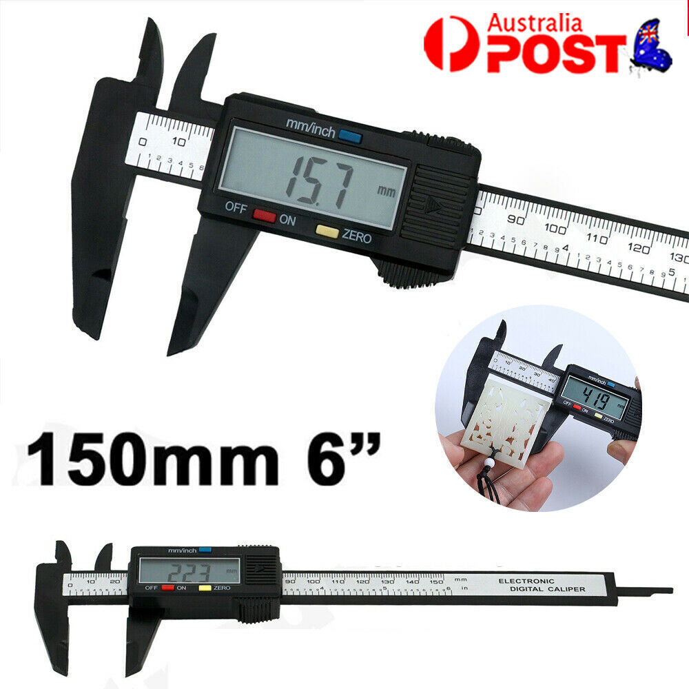 2x Electronic Digital Vernier Caliper 150mm 6-Inch Micrometer Gauge Ca ...
