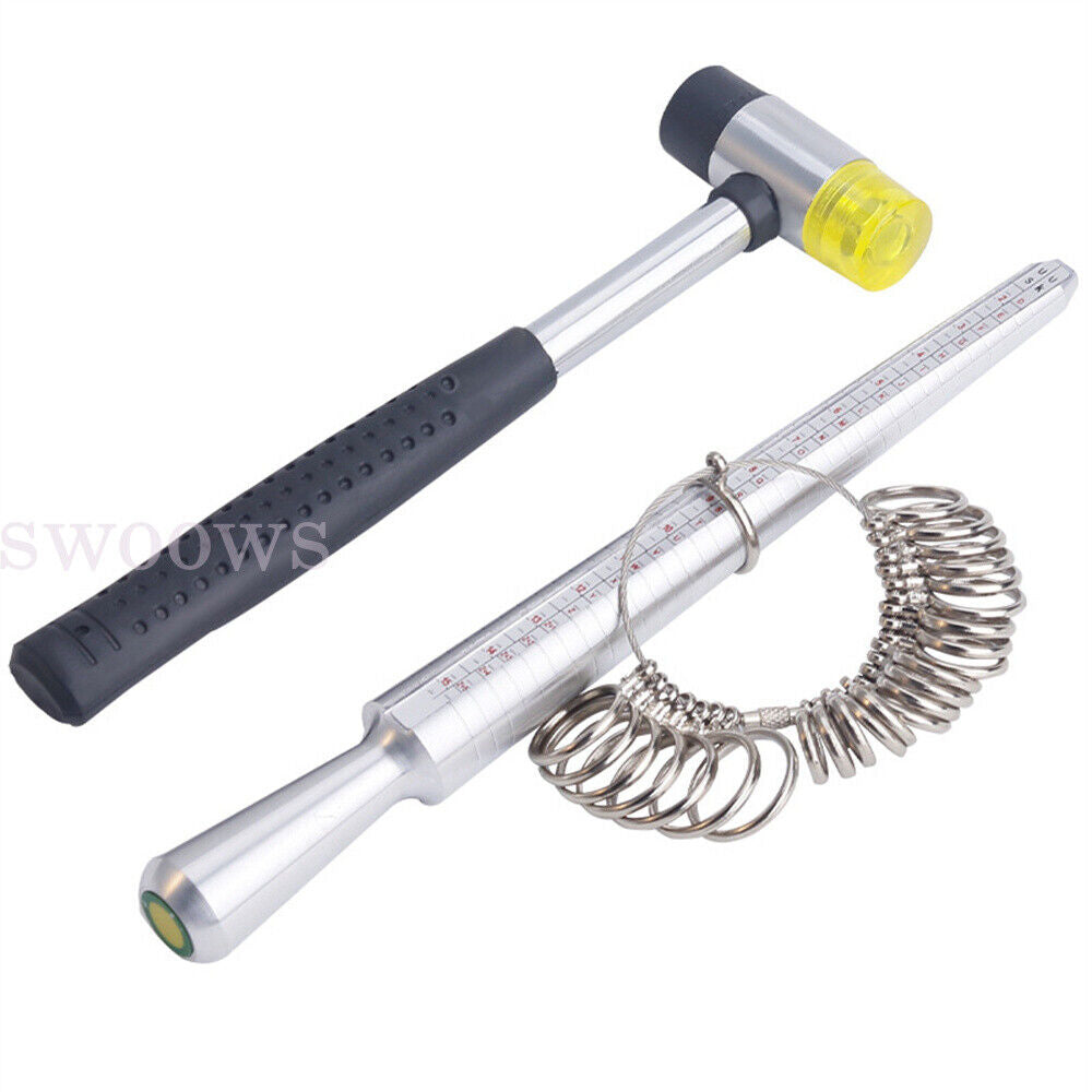 Ring sizer finger guage mandrel finger sizing measure stick standard t ...