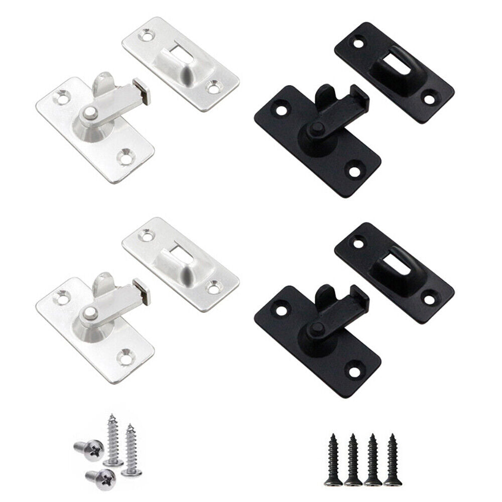 1/2Pair 90 Degree Latch Sliding Door Lock Stainless Steel Right Angle ...