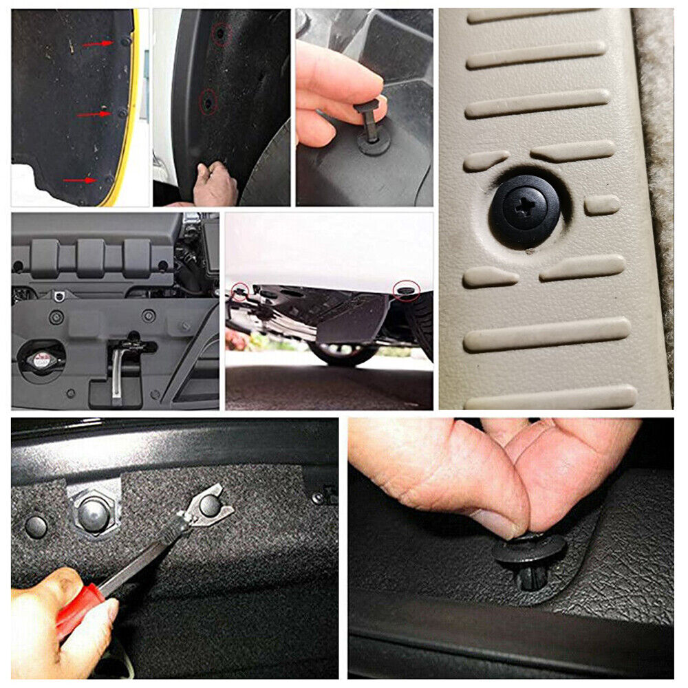 100X Trim Panel Clips For Toyota Bumper Fender Body Splash Guard Push ...