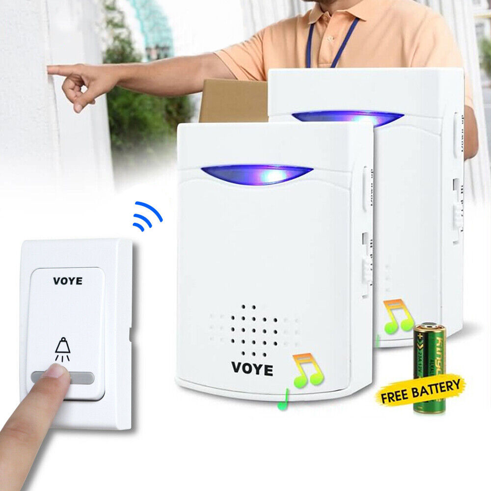 Wireless Door Bell Doorbell Set Digital Remote Control 2 Receivers 38 ...