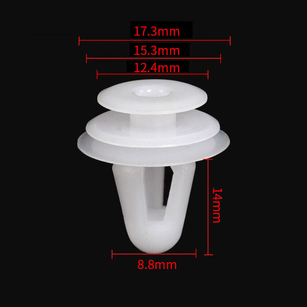 100pcs Door Panel Retainer Interior Door Card Trim Clip Fastener Stem ...