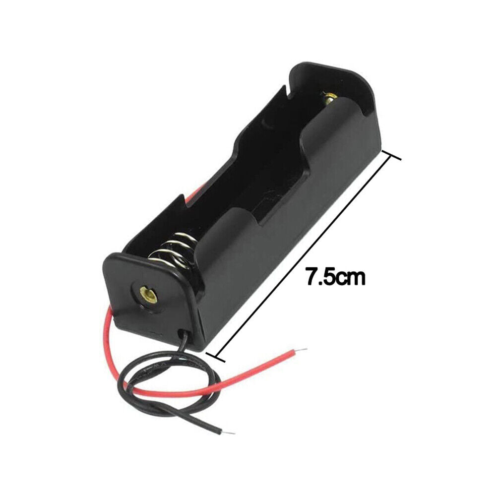 10PCS 18650 Single Battery HOLDER Case Rechargeable 18650 Wire Lead LI ...