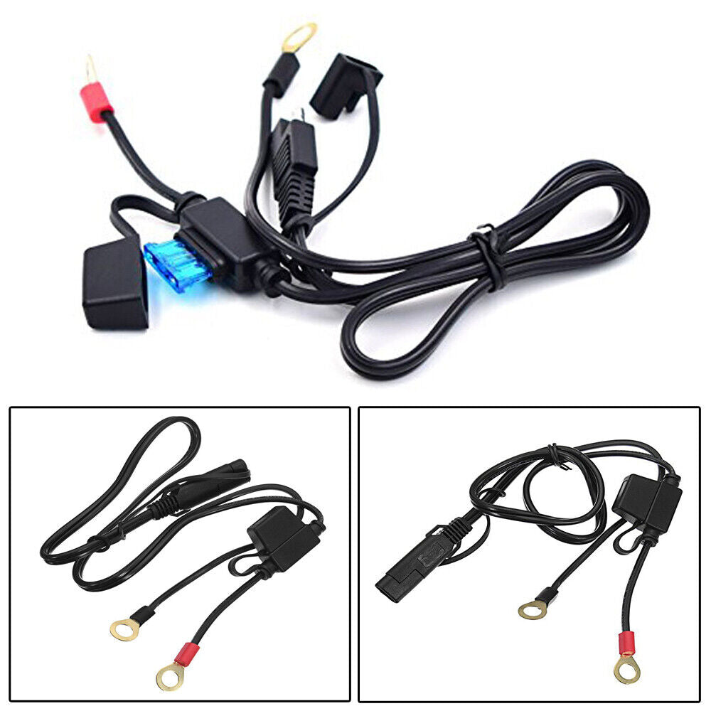 Motorcycle Battery Terminal Ring Connector Harness Charger Adapter Cab ...