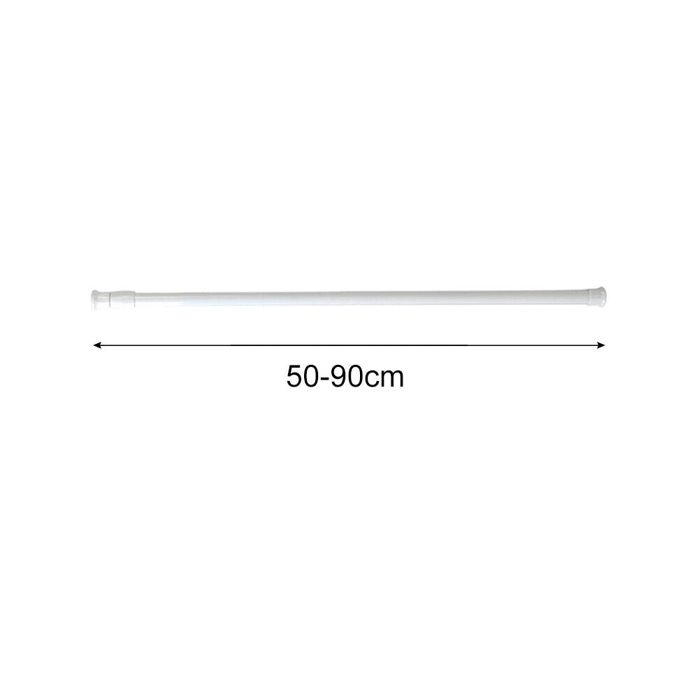 Adjustable Curtain Rail Bathroom Telescopic Pole Rod Tension Extendabl ...