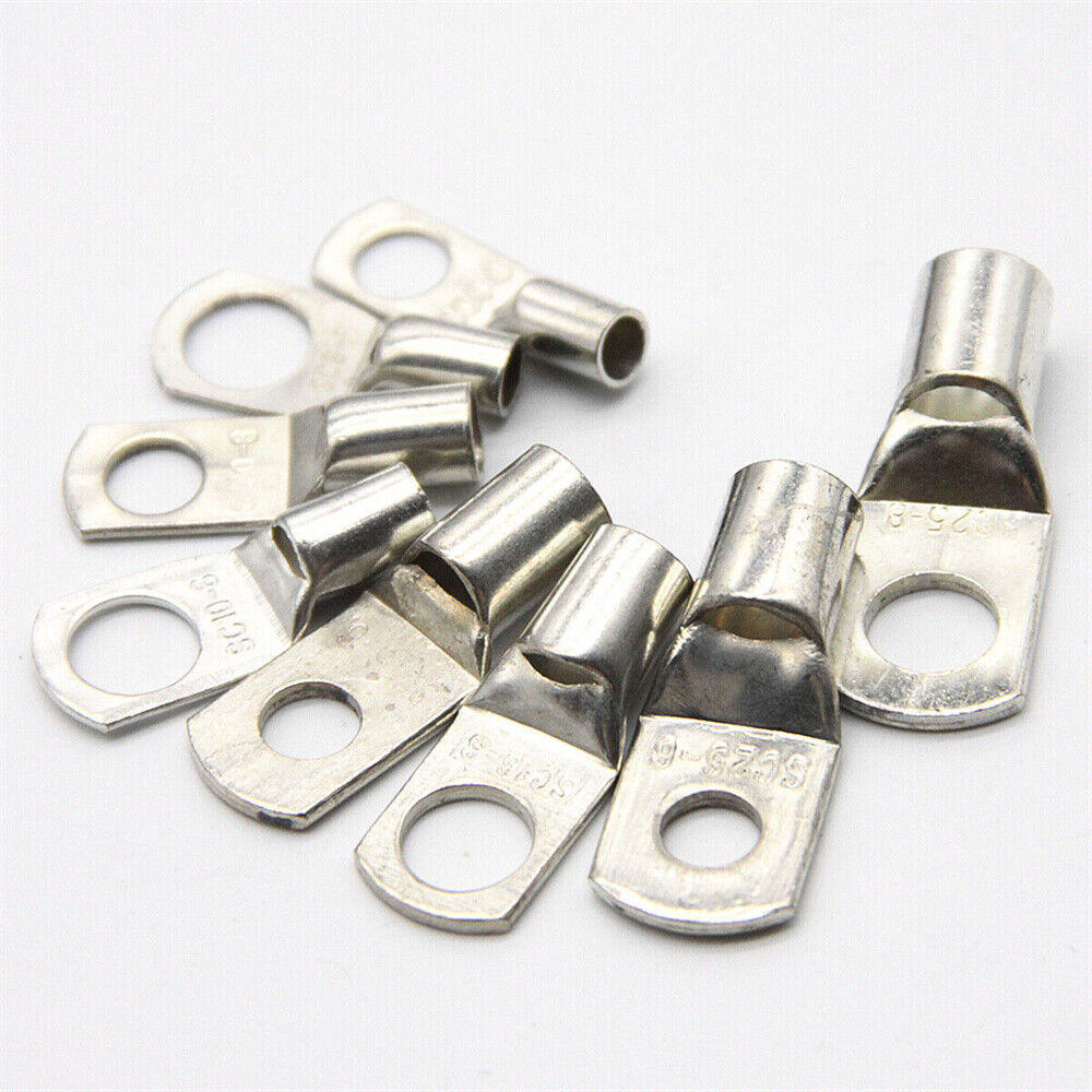 240PCS Battery Copper Cable Lugs Crimp Ring Terminals Electrical Wire ...