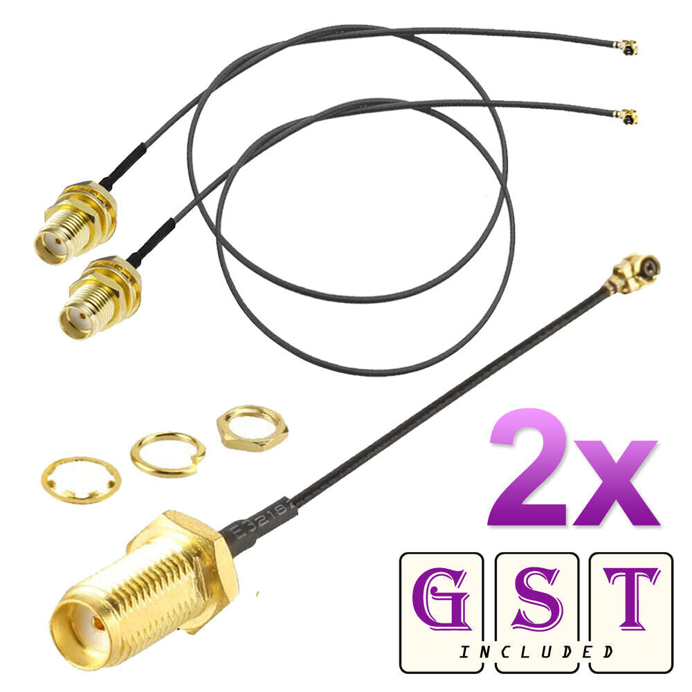 2x Panel Mount SMA Female To uFL/u.FL/IPX/IPEX Cable Connector – QTWonline