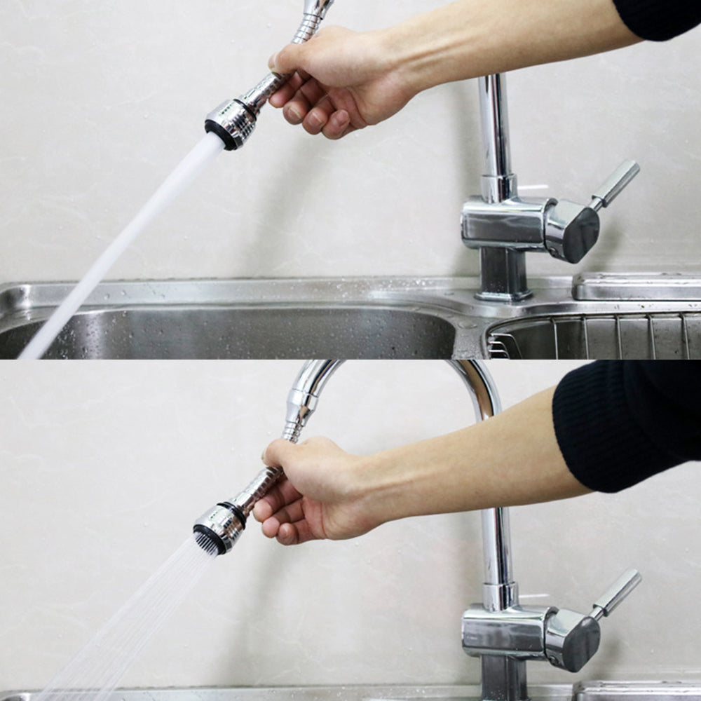 Faucet Connector Kitchen Water Tap Extension Swivel Nozzle Attachment ...